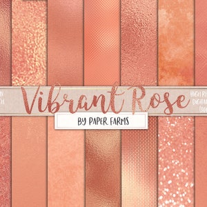 Rose Gold Digital Paper, Rose Gold Textures, Rose Gold, Scrapbook Paper ...