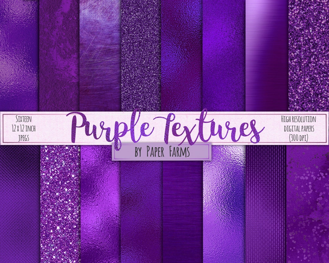 Purple Foil, Purple Glitter, Purple Metal, Digital Paper, Textures ...
