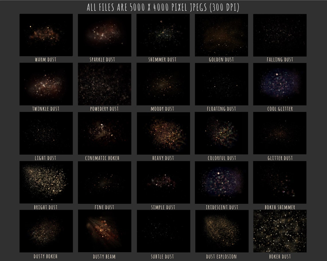 Cinematic Dust Overlays Dust Overlays Bokeh Dust Overlay - Etsy