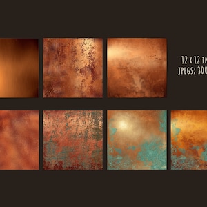 Distressed Copper, Aged Copper, Antique Copper, Copper, Digital Paper ...