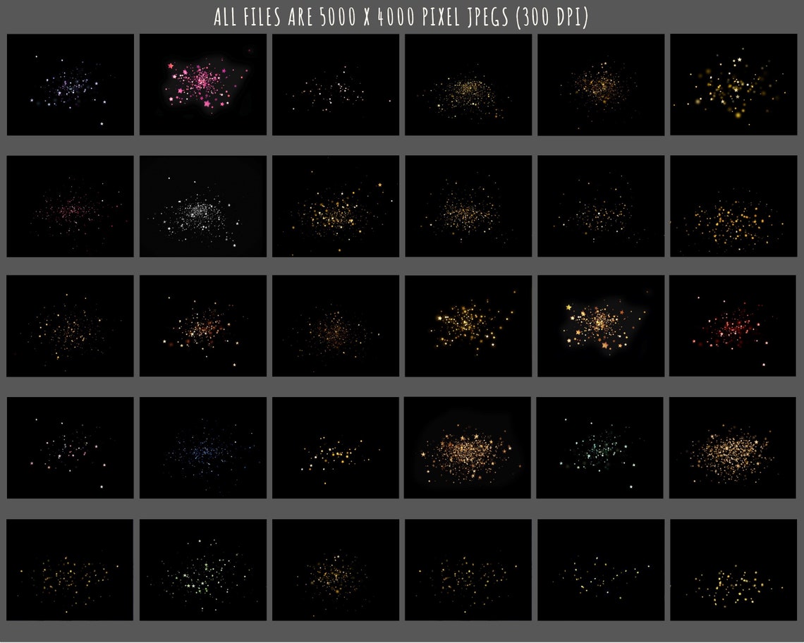 Blowing Stardust Overlays Star Dust Star Confetti Star | Etsy