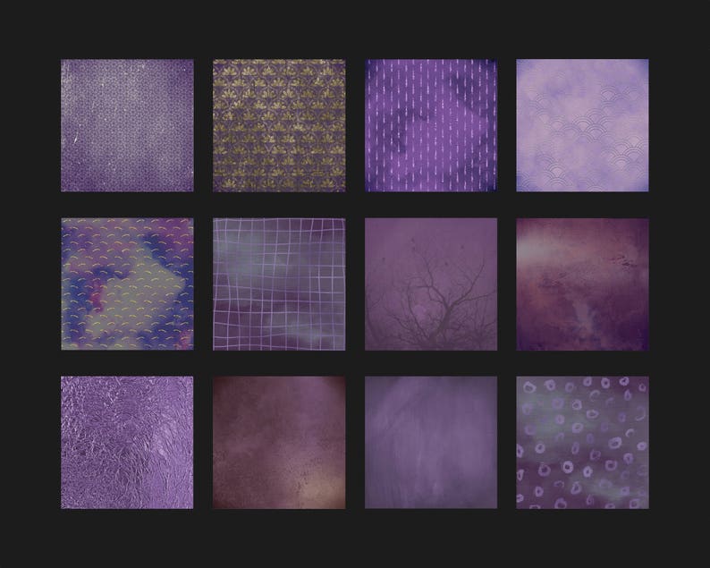 Purple Digital Paper Purple Backgrounds Purple Geometric | Etsy