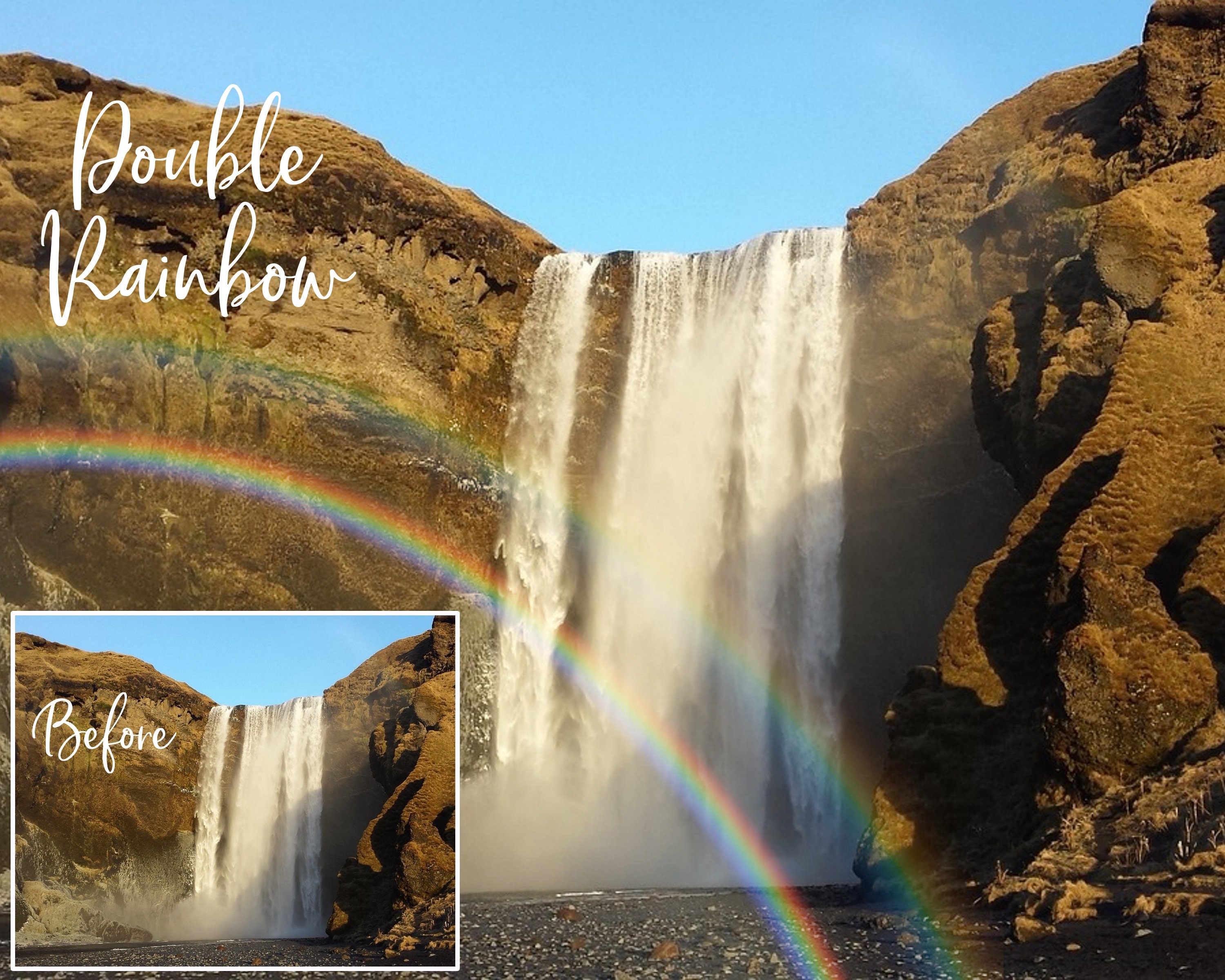 Rainbow Overlays Realistic Rainbow Overlays Photoshop | Etsy