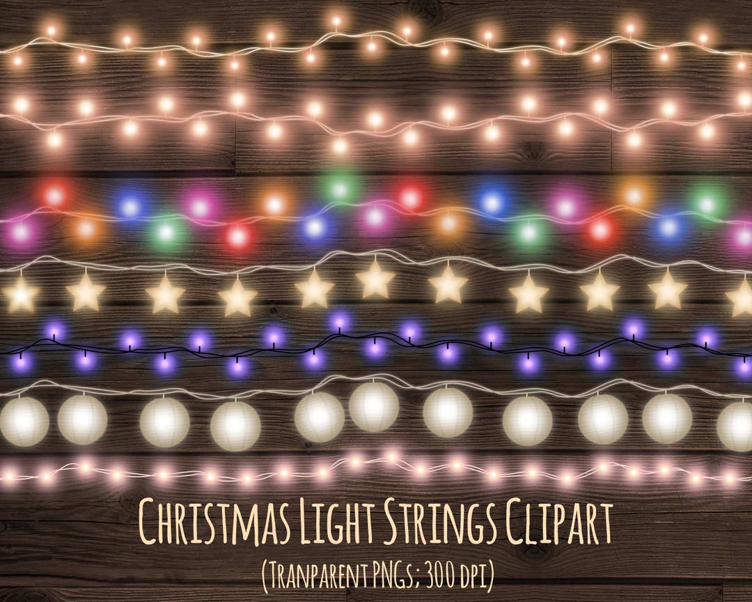 String Lights, Overlays, Clipart, Christmas, Fairy Lights, Patio Lights ...