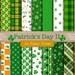 Patricks Day Digital Paper, St. Patrick, Irish Digital Paper, Shamrock ...
