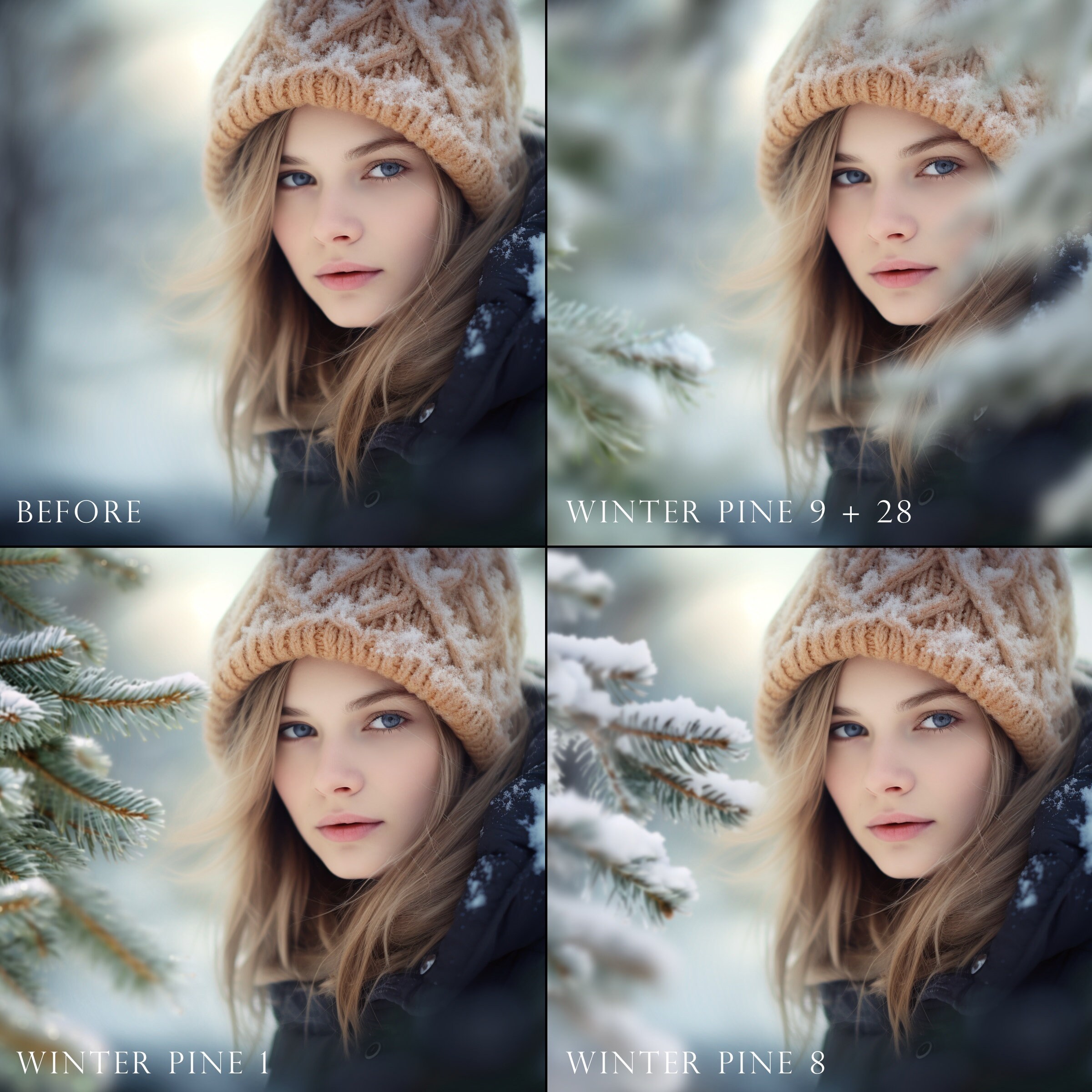 Winter Branch Overlays, Pine Branch Overlay, Christmas Overlay ...