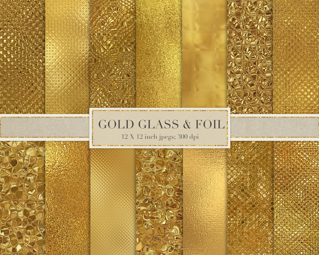 Gold Foil, Digital Paper, Scrapbook Paper, Metallic Gold, Backgrounds ...