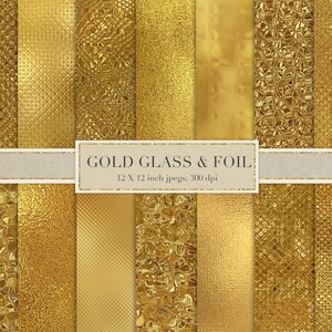 Gold Foil, Digital Paper, Scrapbook Paper, Metallic Gold, Backgrounds ...