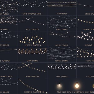 String Lights Overlay, Fairy Lights, Christmas Lights, Overlay, Clipart ...