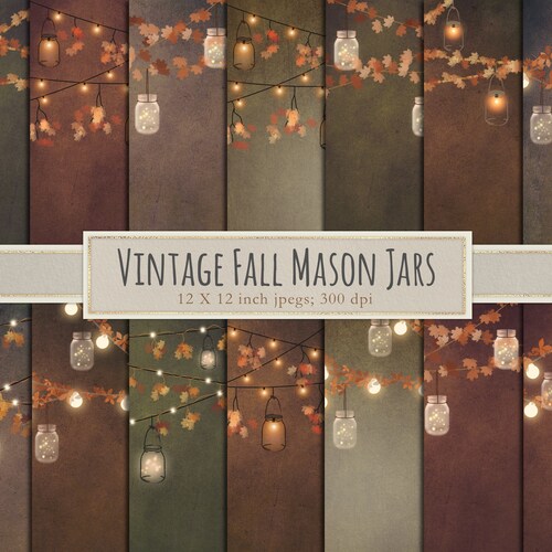 Rustic Fairy Lights Digital Paper Scrapbook Paper - Etsy