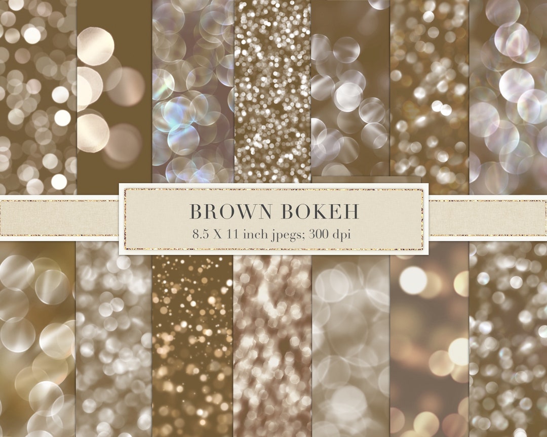Brown Bokeh, Digital Paper, Scrapbook Paper, Backgrounds, Iridescent ...