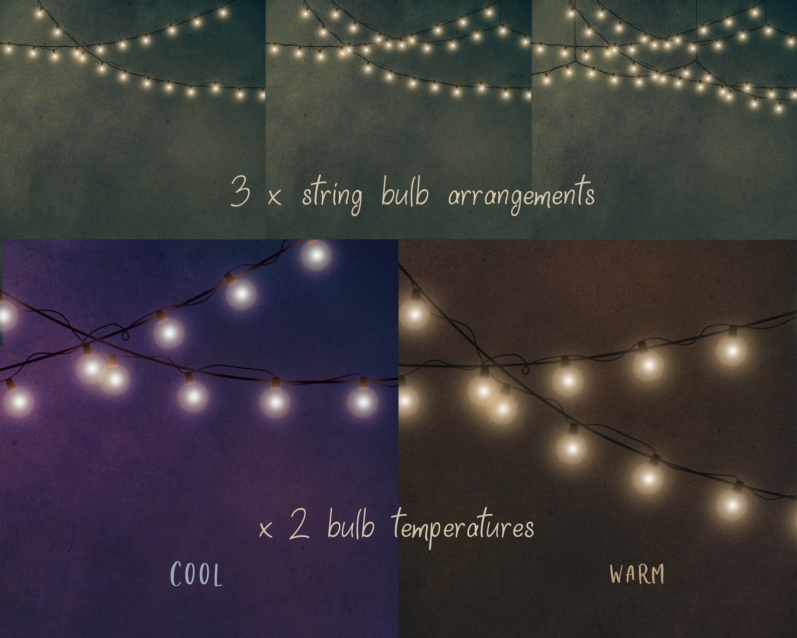 Fairy Lights Fairy Lights Overlay Christmas Lights Overlay - Etsy