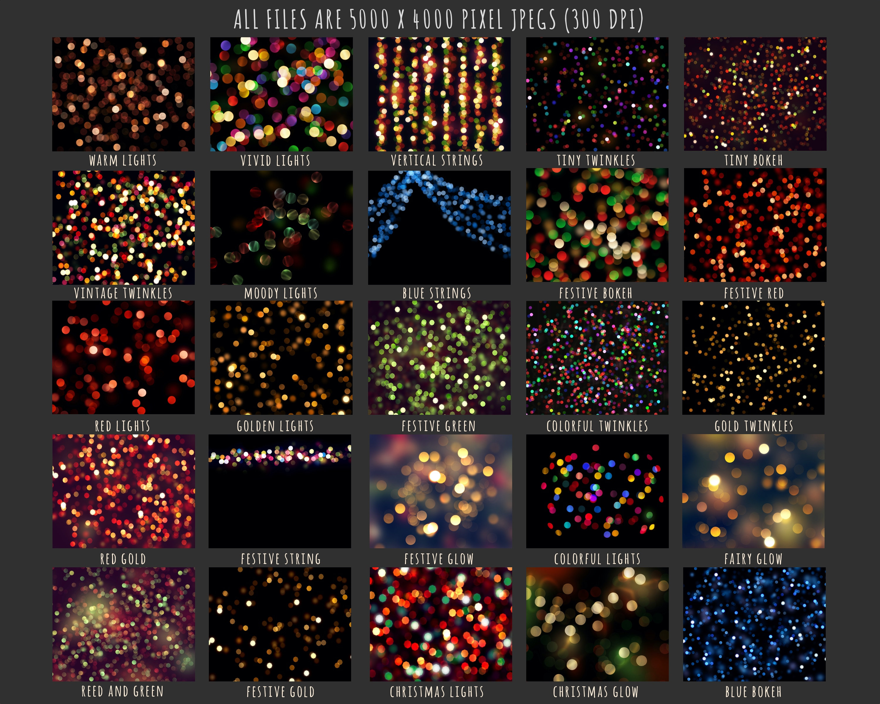 Colorful Bokeh Overlays Christmas Bokeh Overlays Photoshop | Etsy