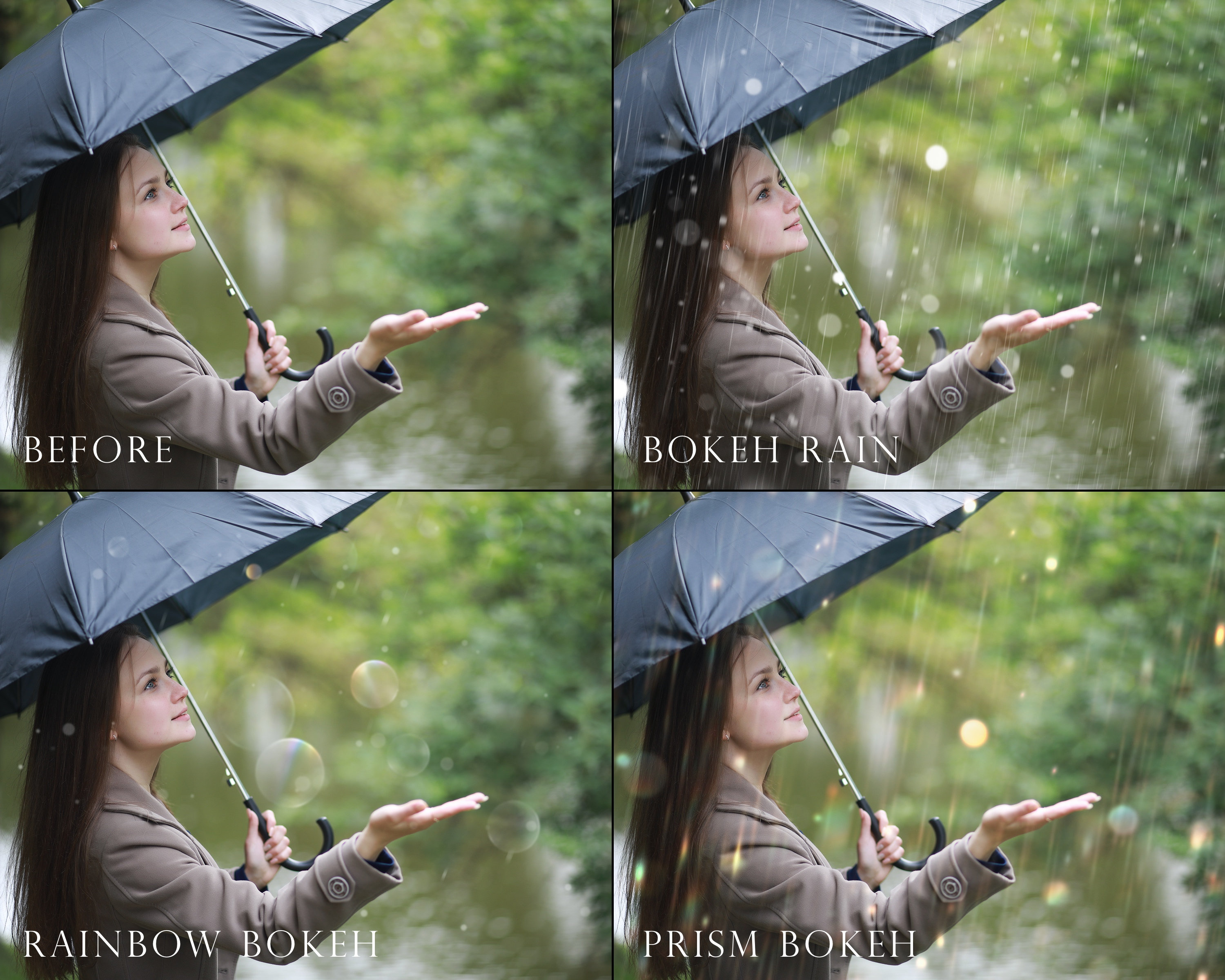Bokeh Rain Overlays Photoshop Overlays Rain Overlays Bokeh | Etsy Australia