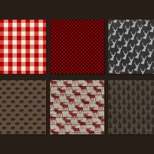 Lumberjack Digital Paper, Lumberjack Scrapbook Paper, Rustic Digital ...