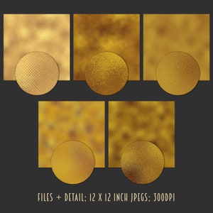Gold Foil Digital Paper, Gold Foil Scrapbook Paper, Gold Foil Textures ...