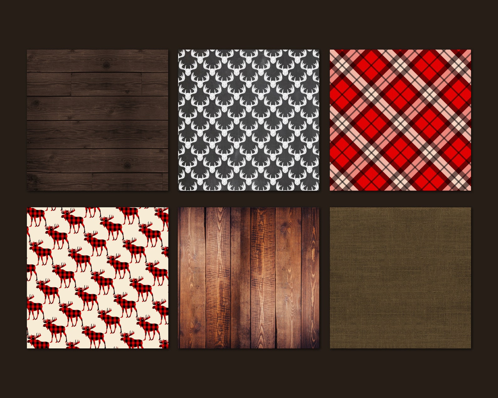 Lumberjack Digital Paper Lumberjack Scrapbook Paper Rustic - Etsy