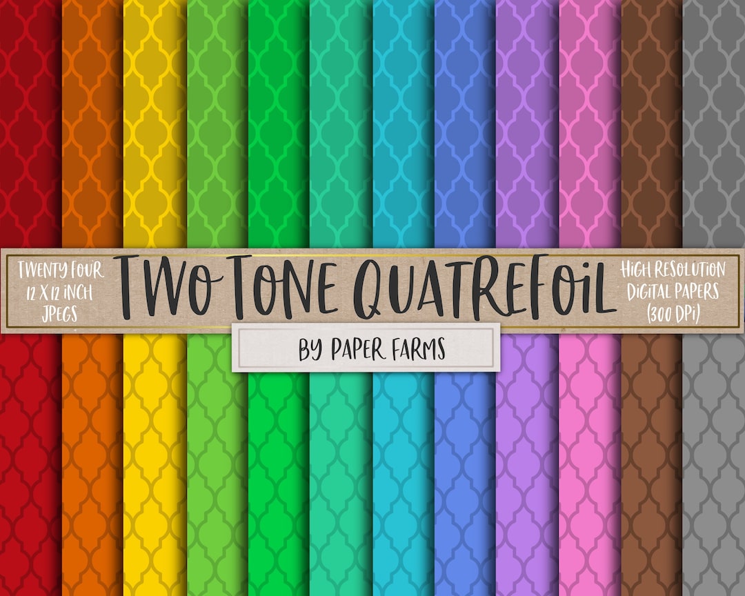 Quatrefoil Digital Paper, Quatrefoil Scrapbook Paper, Quatrefoil ...