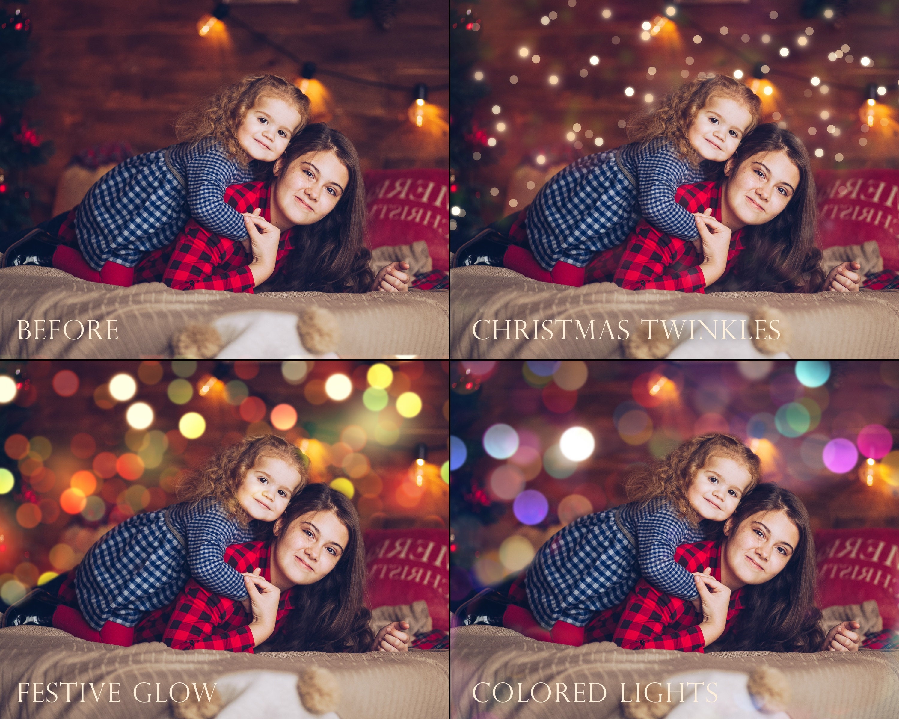 Christmas Bokeh Overlays Christmas Glitter Overlays Mini | Etsy