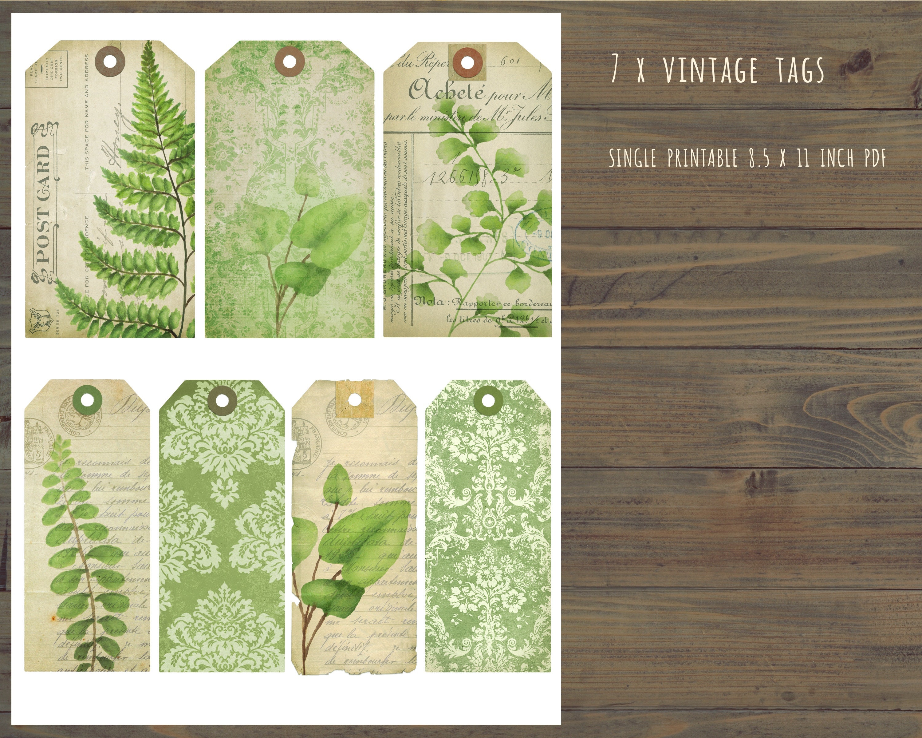 Fern Junk Journal Kit, Greenery, Plants, Green, Junk Journalling ...