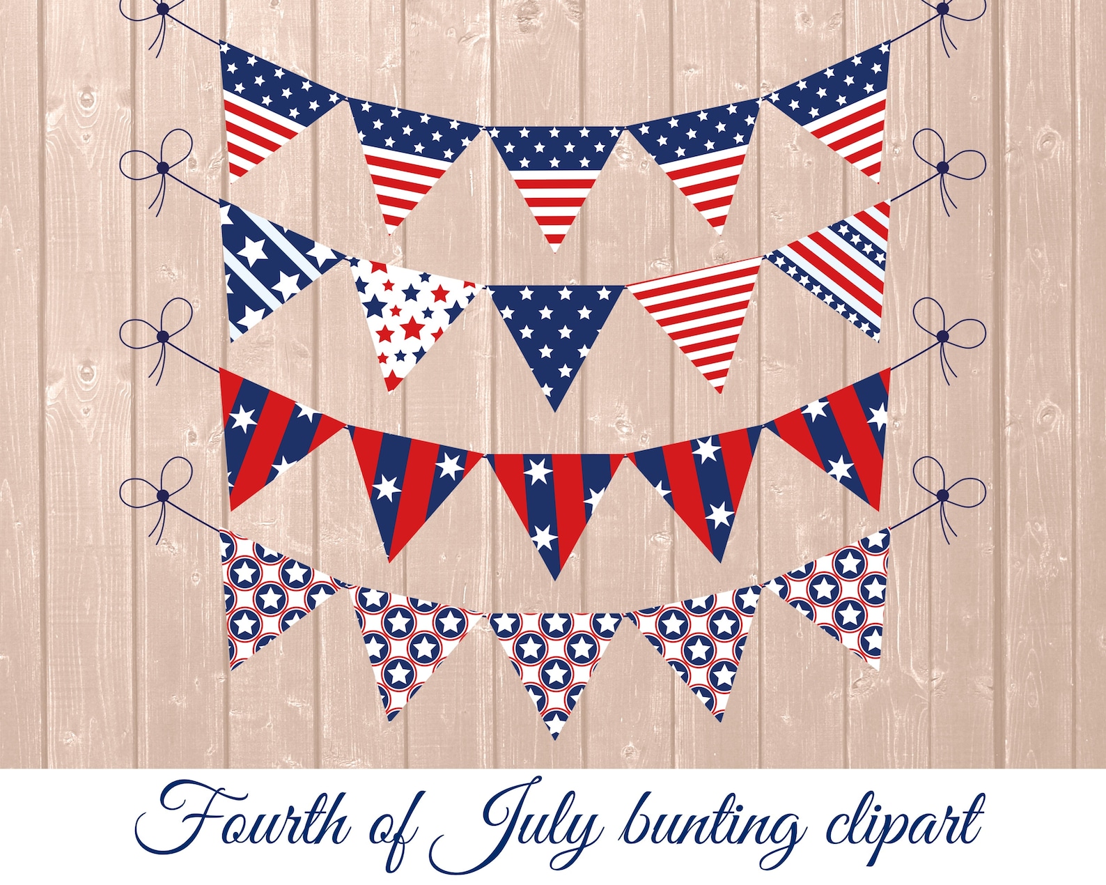 Fourth of July Bunting 4th July Bunting Independence Day - Etsy
