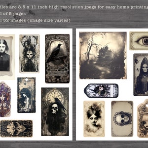 Gothic Ephemera, Gothic Junk Journal Kit, Vintage Gothic Image, Gothic ...