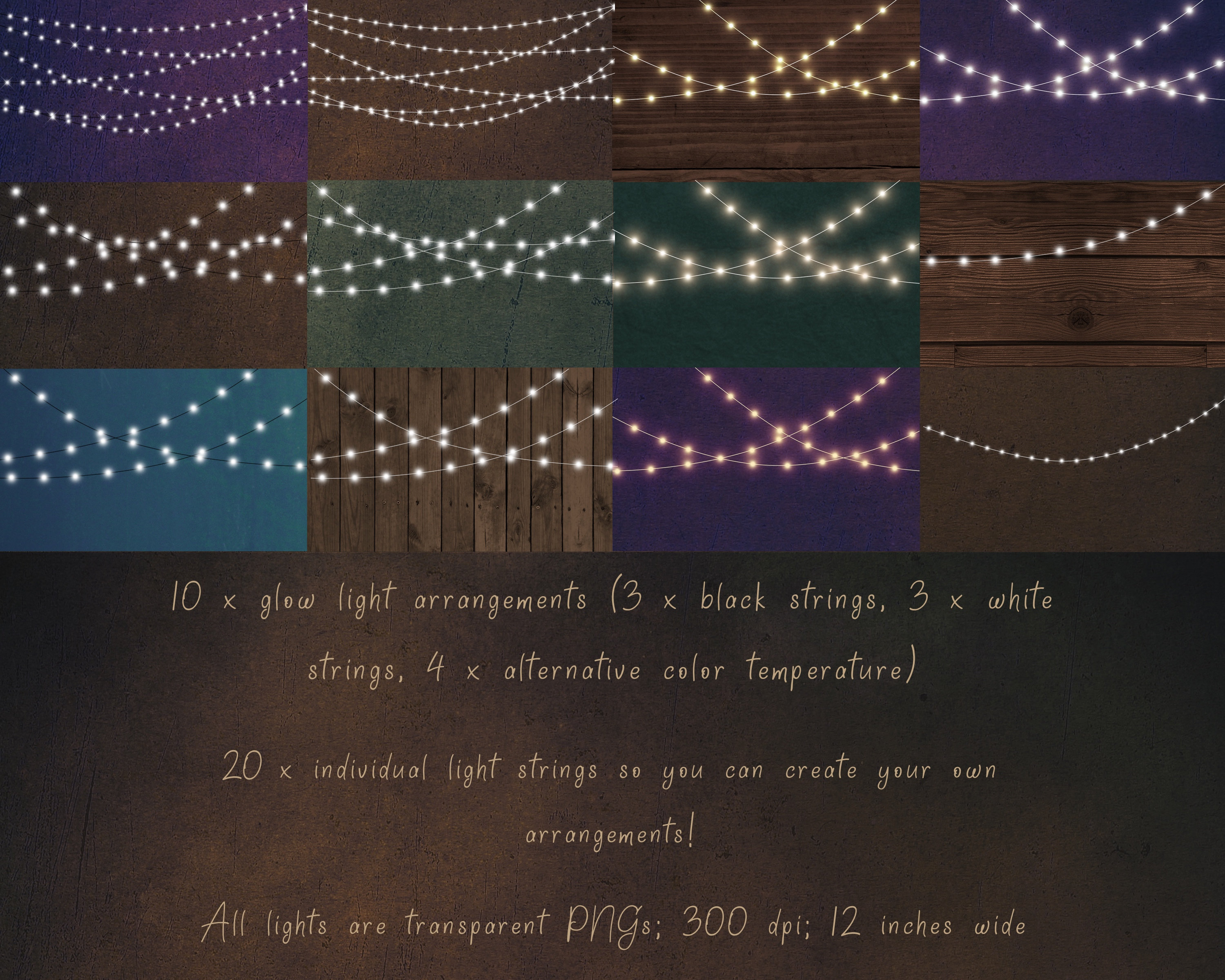 Fairy Lights Fairy Lights Overlay Christmas Lights Overlay - Etsy