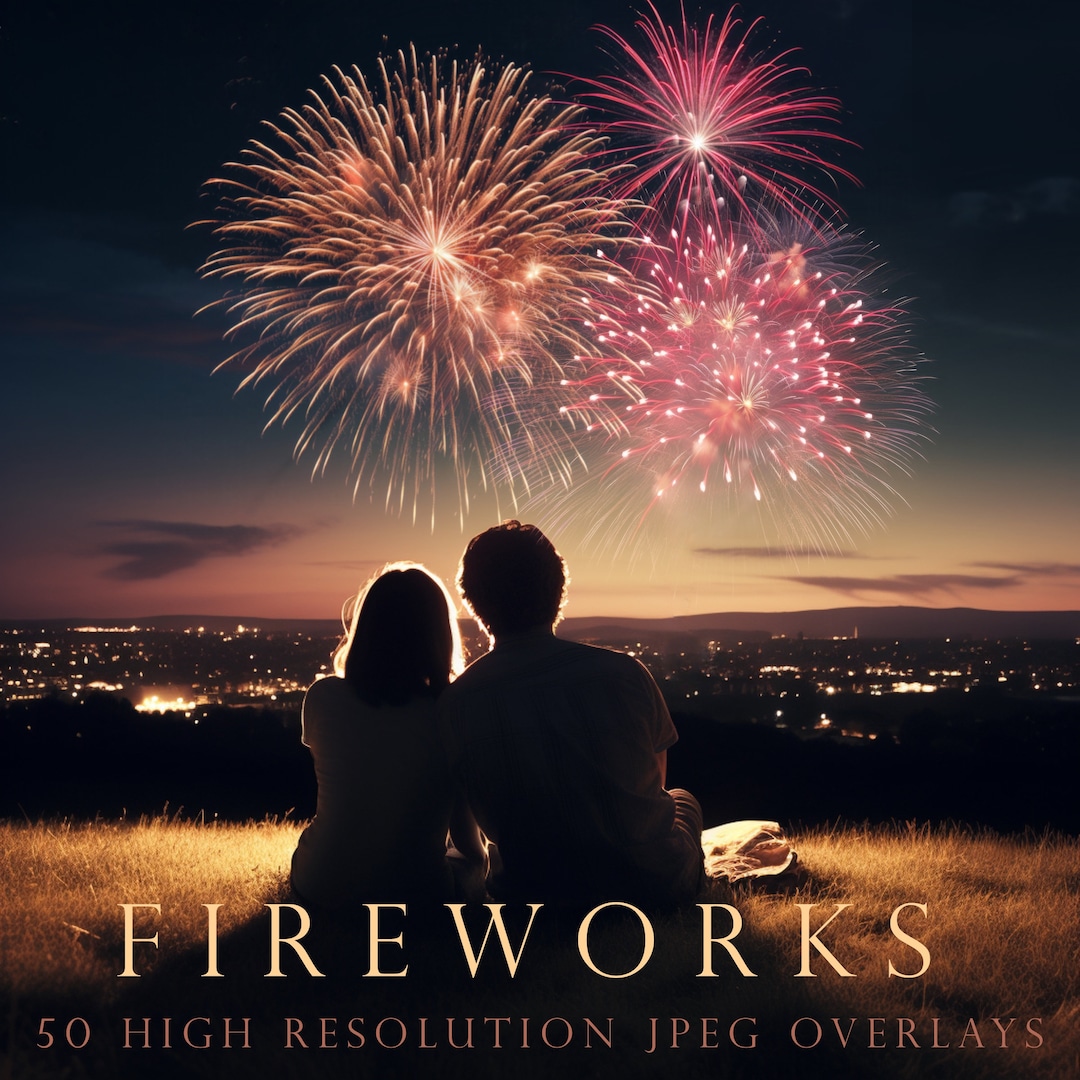Fireworks Overlay, Photoshop Overlay, Realistic Fireworks, Firework ...
