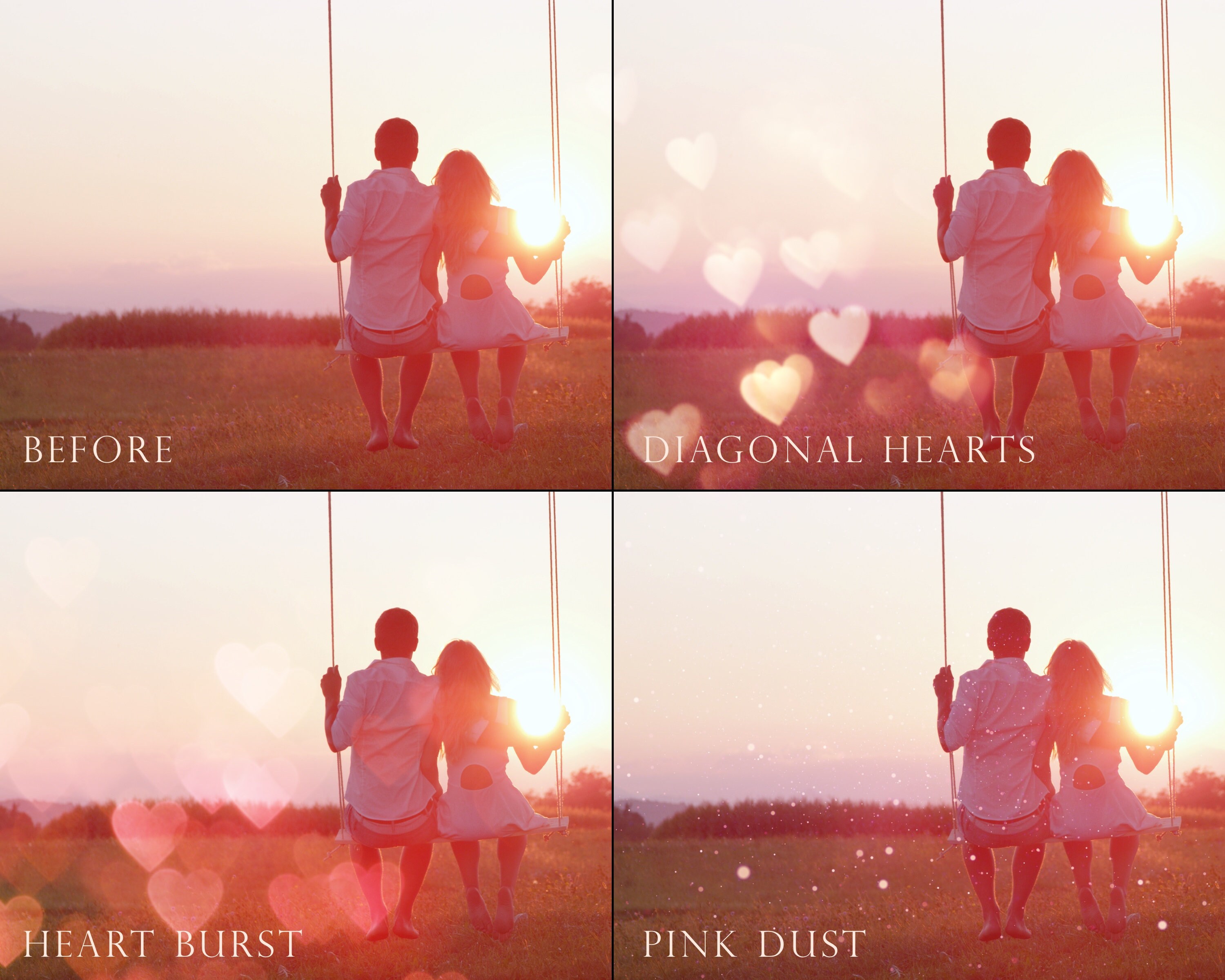 Valentine Bokeh Overlays Heart Bokeh Overlays Love Heart | Etsy