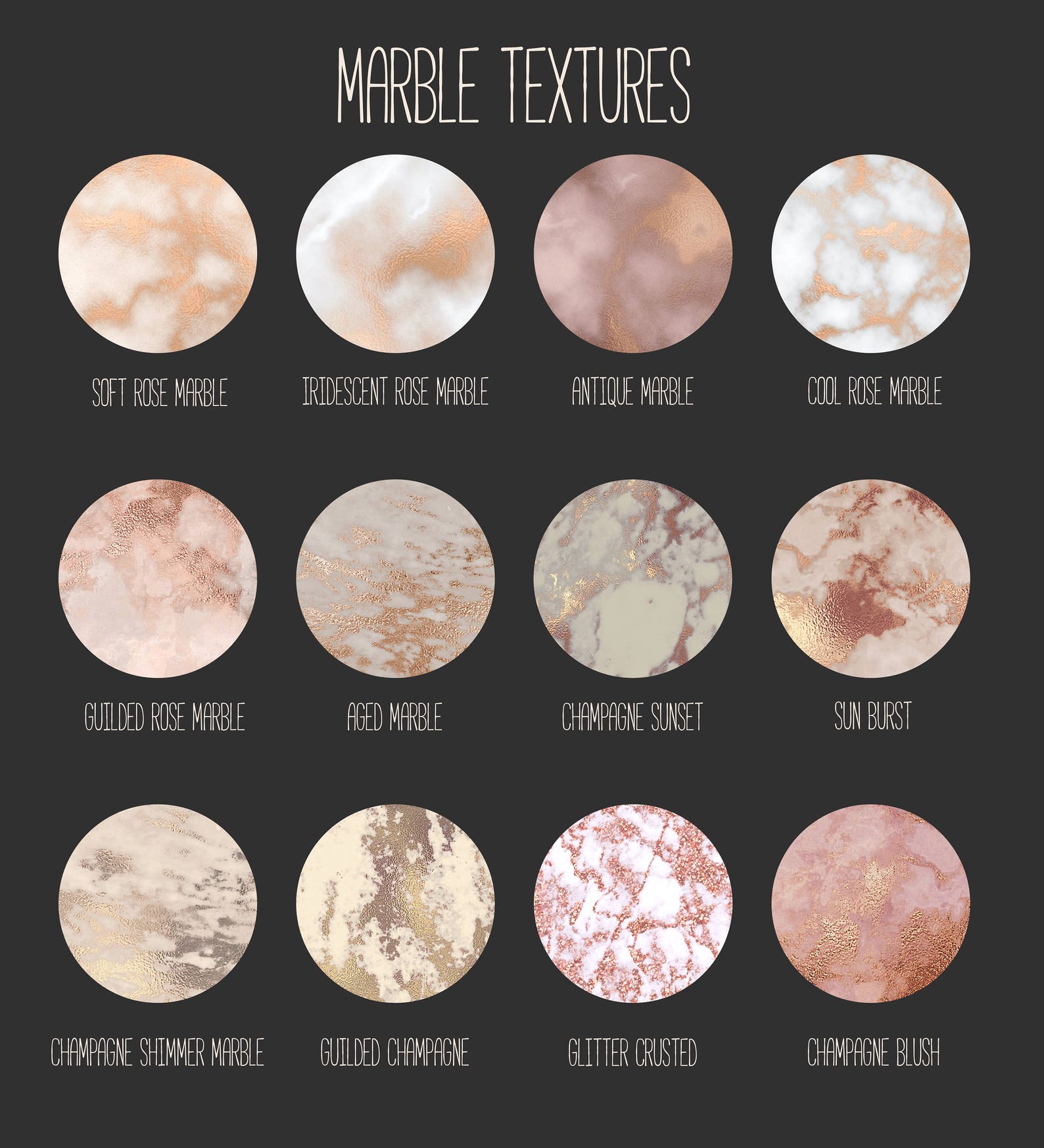 Rose Gold, Champagne, Digital Paper, Textures, Pattern, Scrapbook Paper ...