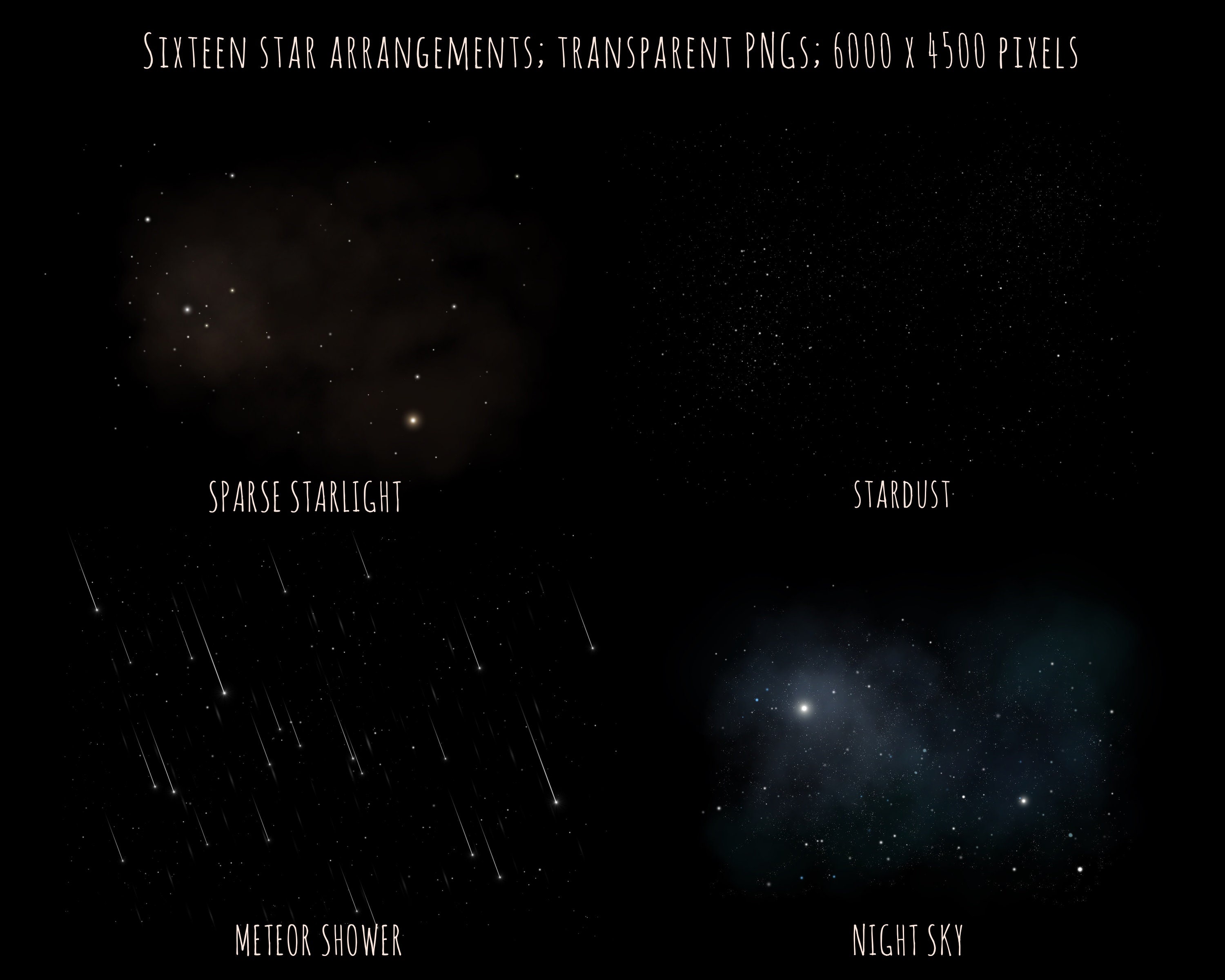 Night Sky Overlays Transparent Pngs Starlight Overlay Star - Etsy Canada