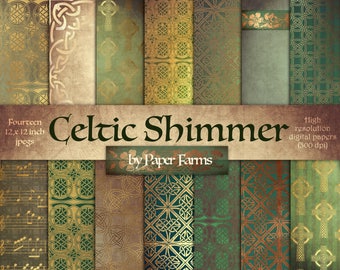 St. Patrick's Day Digital Paper Scrapbook Paper Celtic | Etsy