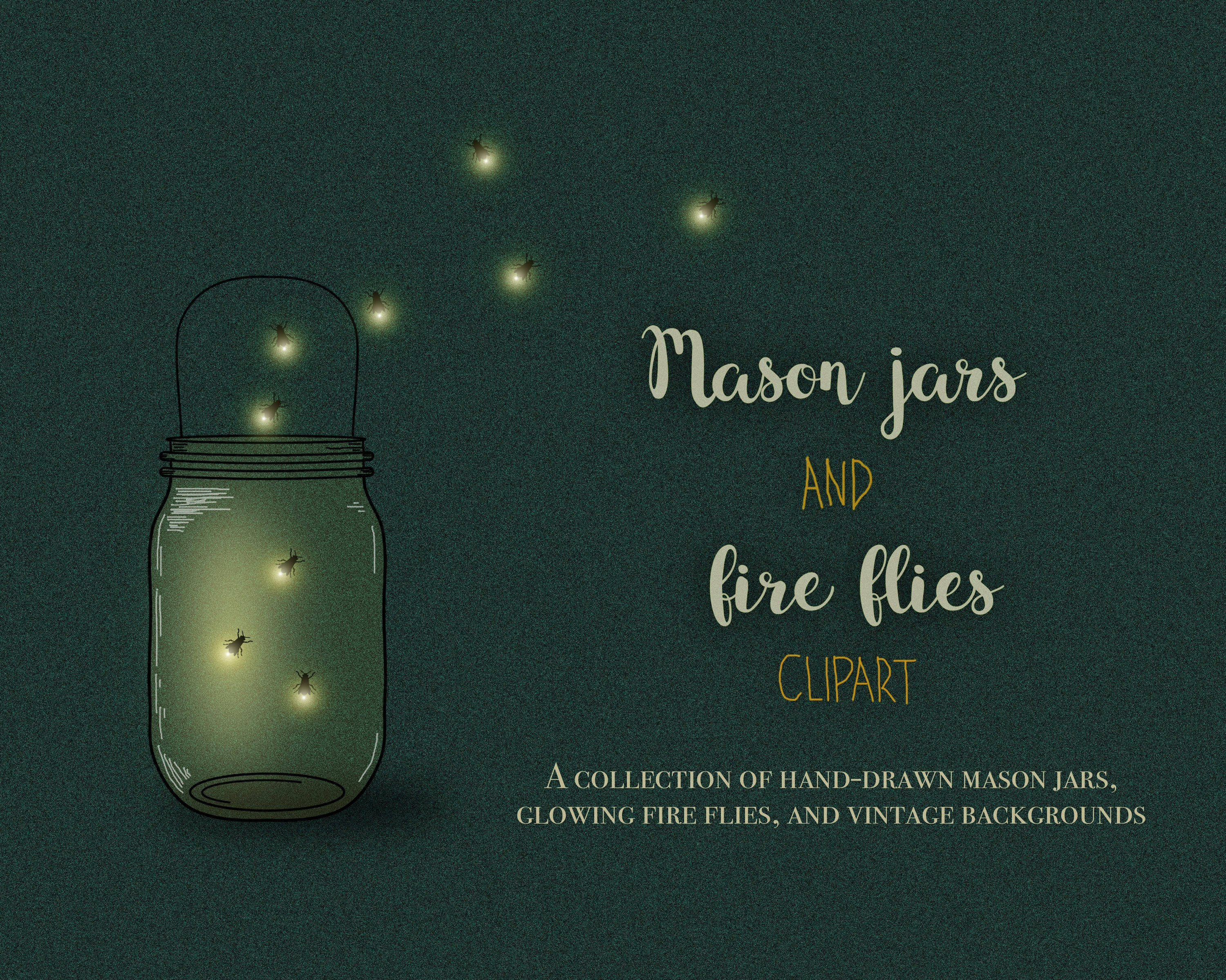 Fireflies In A Jar Wallpaper