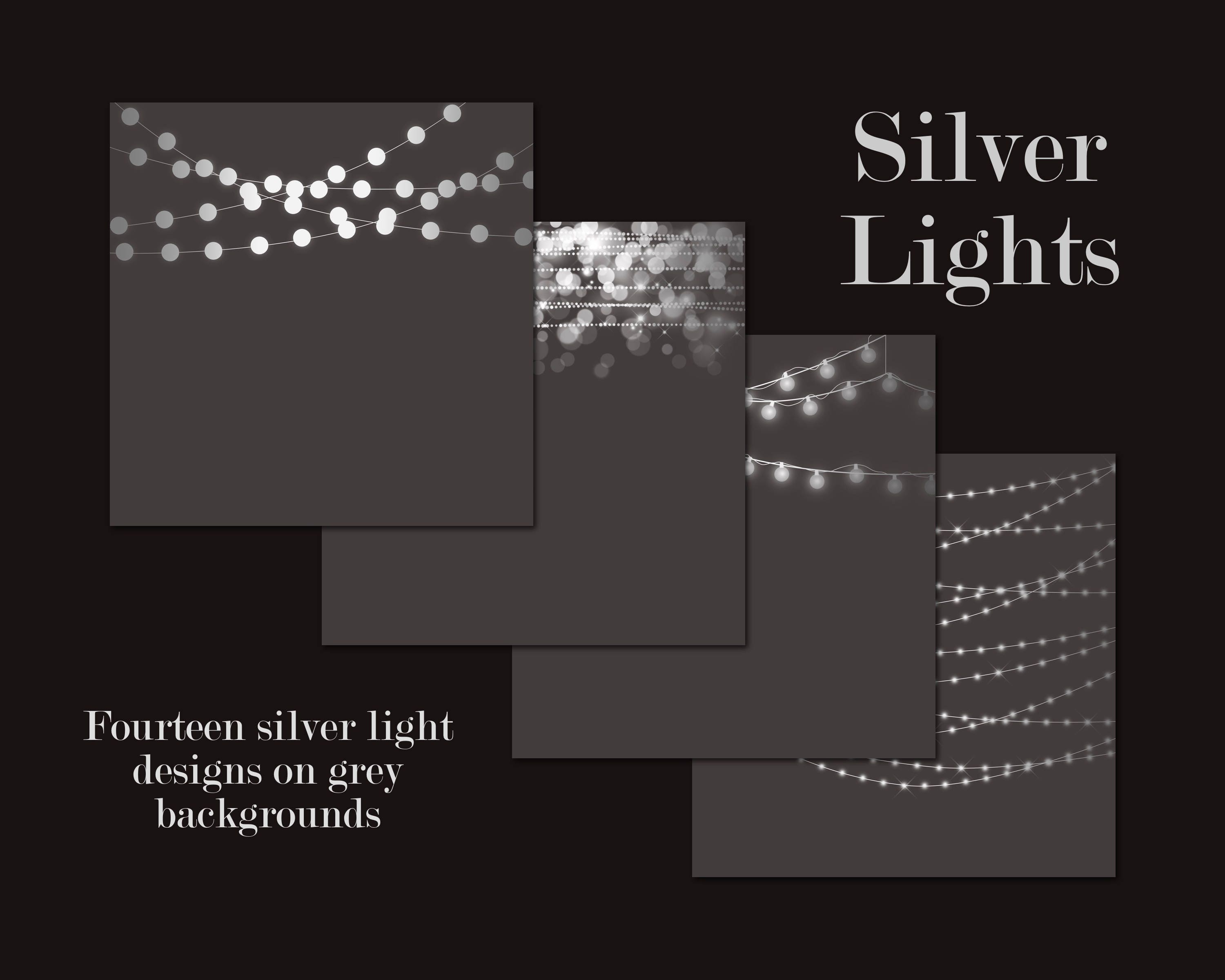 Silver Lights Silver Lights Digital Paper Metallic Lights - Etsy Australia
