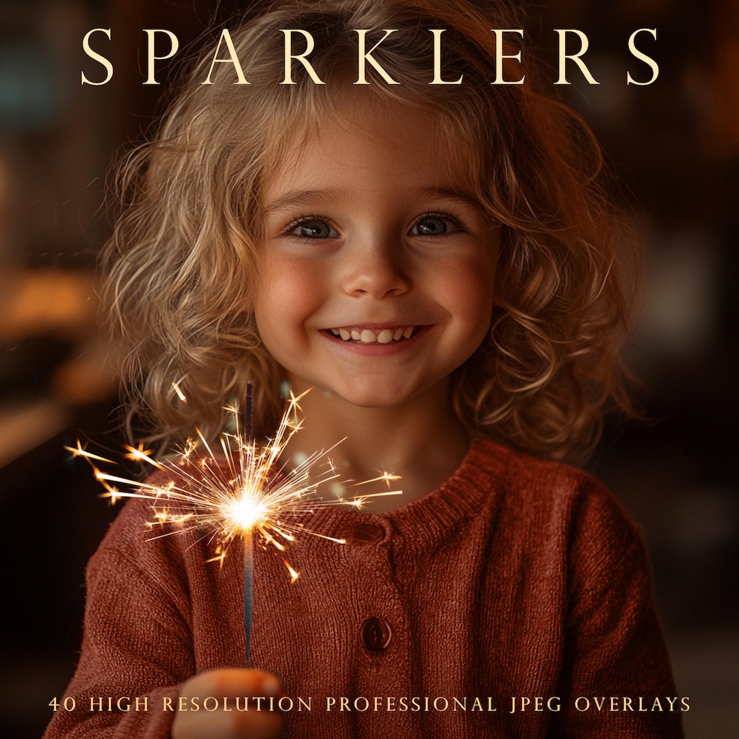 Sparkler Photoshop Overlays, Sparkler Overlays, New Years Overlays ...