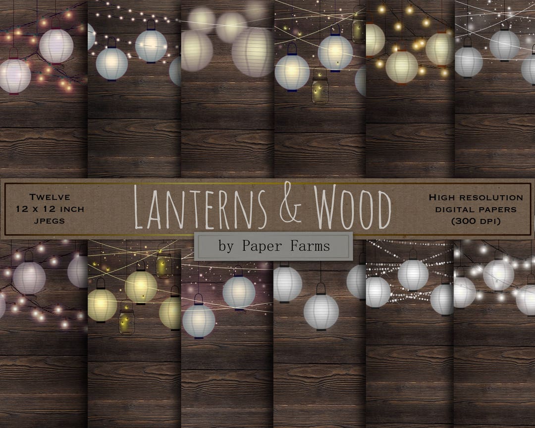 Lights on Wood, Lanterns on Wood, Strings of Light, Wood Background ...