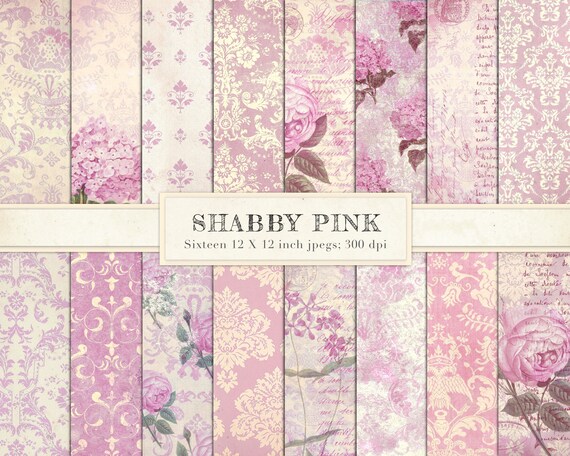 Pink Vintage Scrapbook Paper