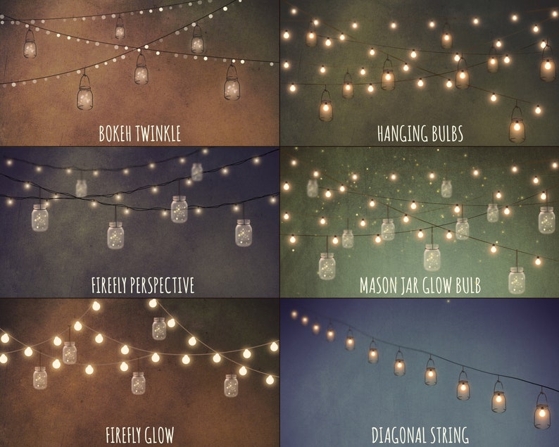 Fairy Lights Mason Jars Light Strings Clipart - Etsy