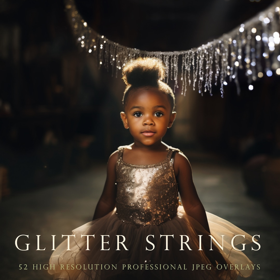 Glitter String Overlays Glitter String Bokeh Light String - Etsy