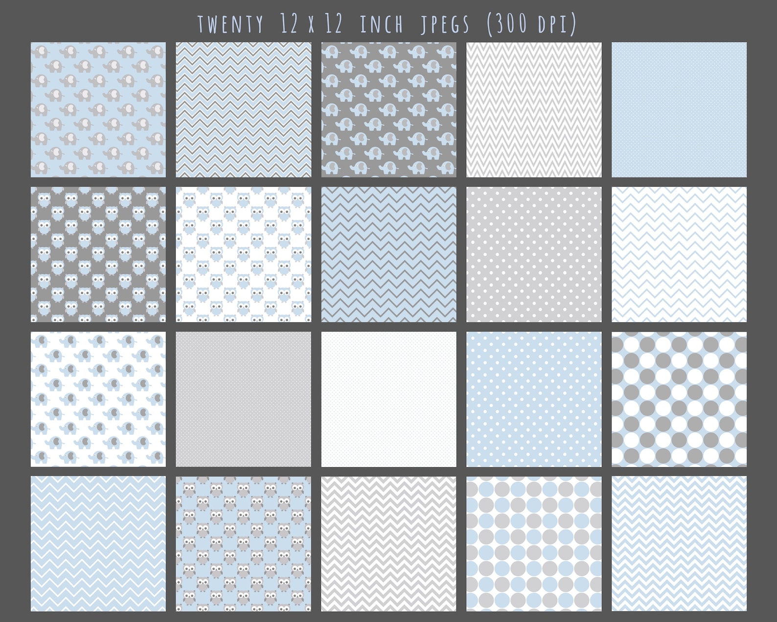 Baby Blue Digital Paper Blue Grey Baby Boy Digital Paper - Etsy