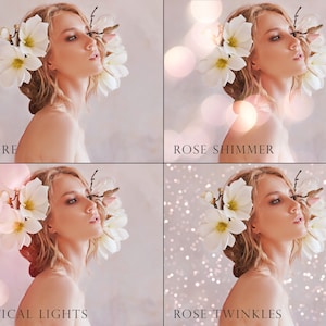 Rose Gold Bokeh Overlays, Pink Overlays, Pink Glitter, Overlay ...