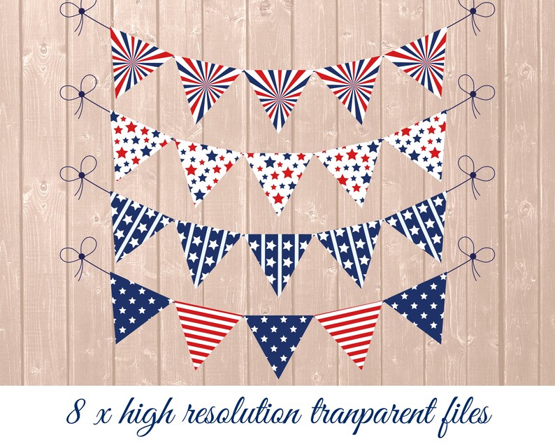 Fourth of July Bunting 4th July Bunting Independence Day - Etsy