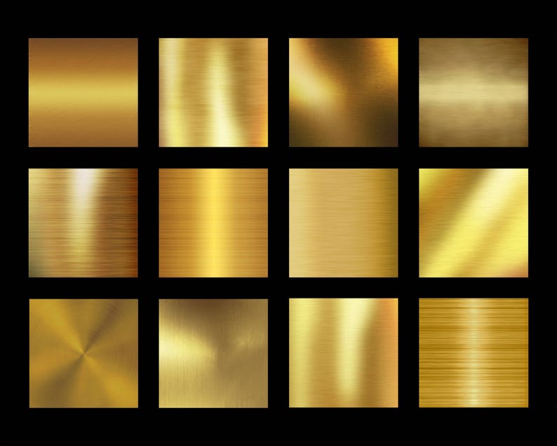 Gold Brushed Metal Polished Gold Brushed Gold Brushed - Etsy