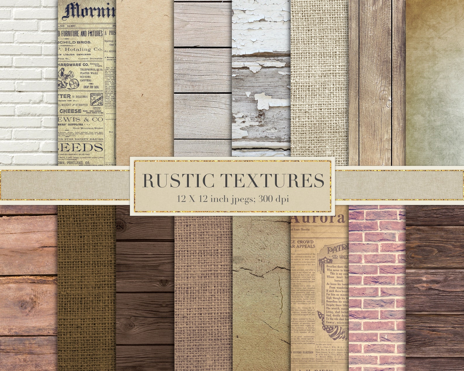 Texturas rústicas papel digital papel scrapbook rústico - Etsy España