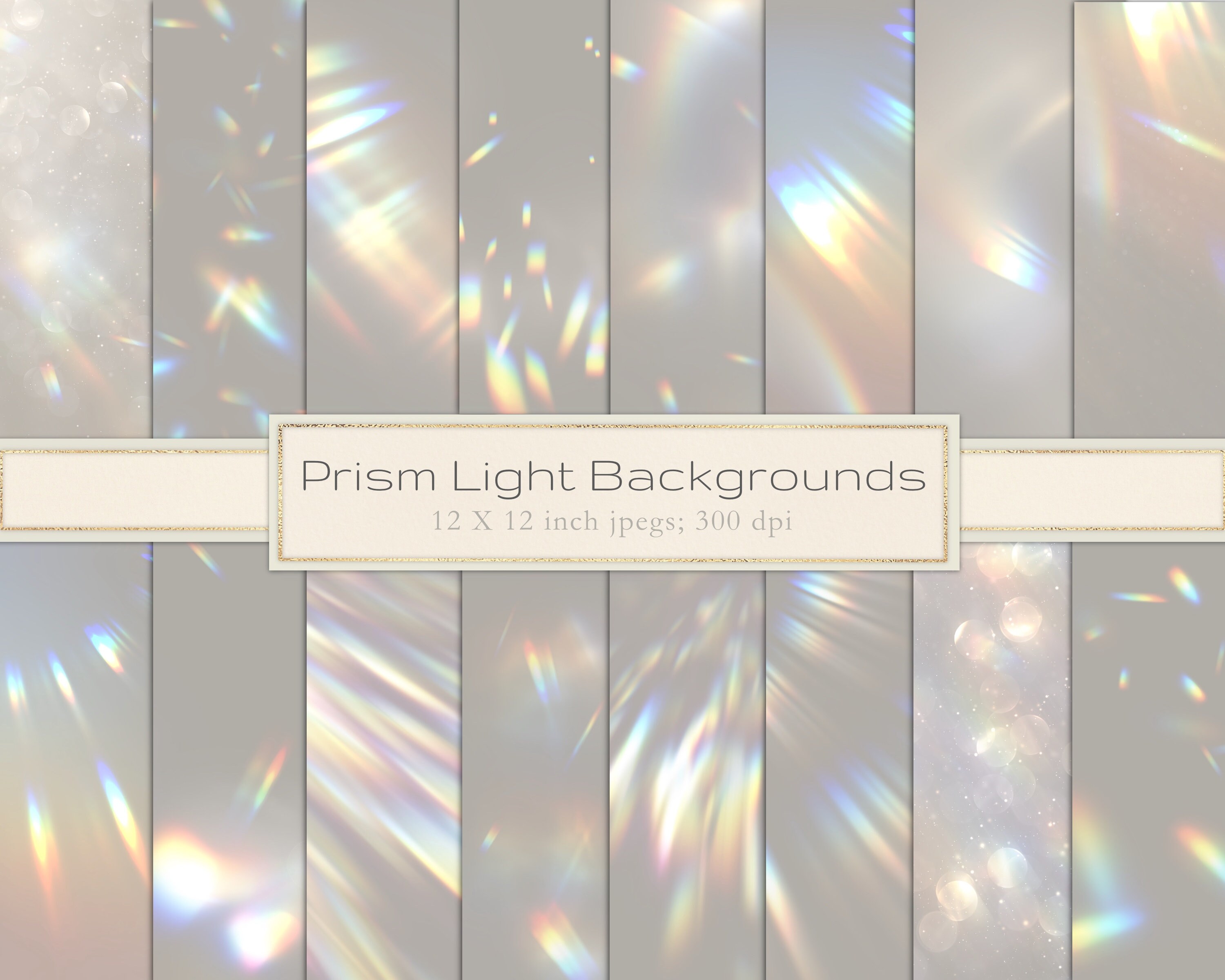 Prism Digital Papers Prism Scrapbook Paper Rainbow Light - Etsy