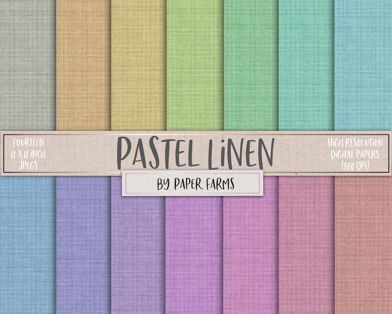 Pastel Burlap Pastel Linen Digital Paper Scrapbook Paper | Etsy