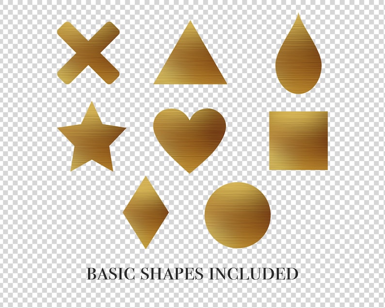 Gold Alphabet Digital Brushed Gold Alphabet Brushed Gold | Etsy