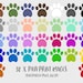 Paw Prints Clipart, Dog Prints, Animal, Paws, Bear, Rainbow, Clipart ...