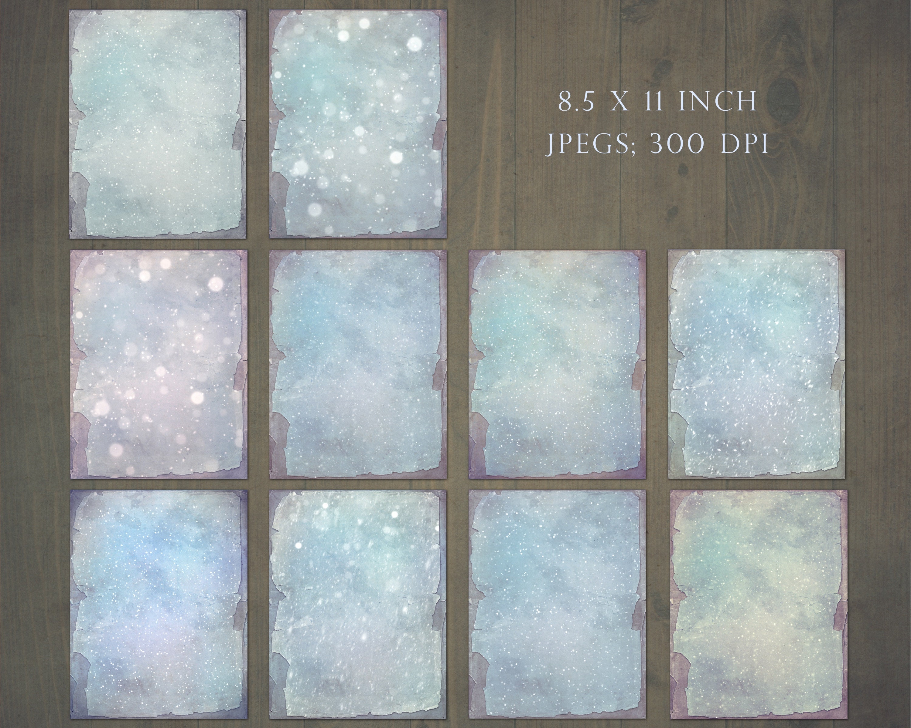 Snow Collage Sheets Snow Junk Journal Winter Junk Journal - Etsy