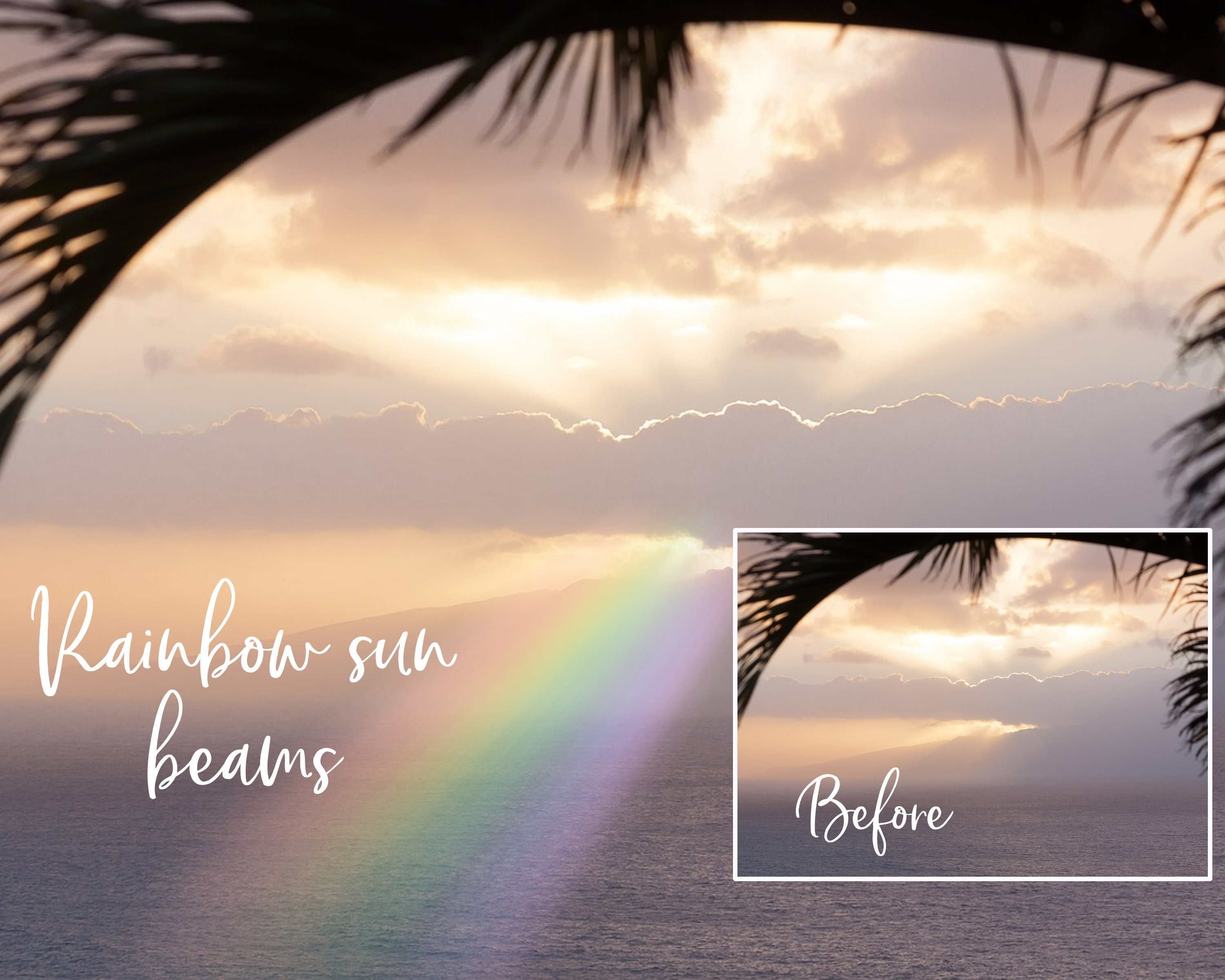 Rainbow Overlays Realistic Rainbow Overlays Photoshop | Etsy